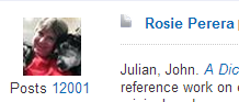 Congratulations Rosie on 12,000 posts — Logos Community
