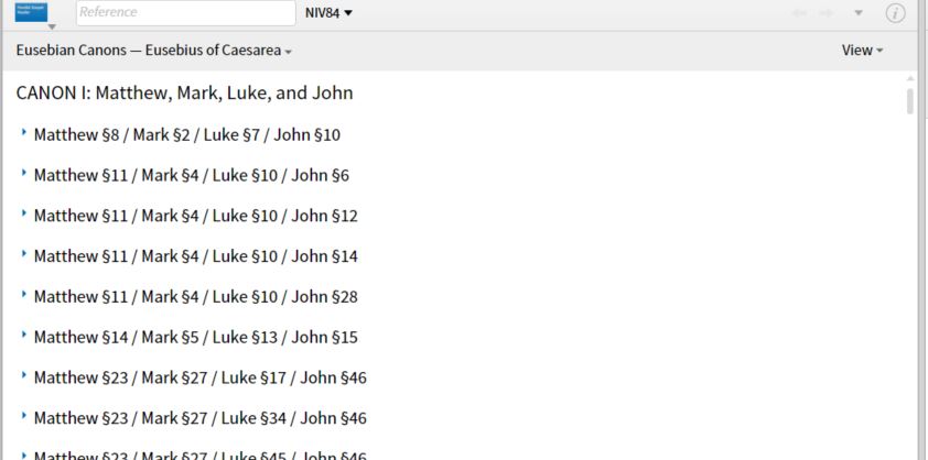 Parallel Gospel Reader - Logos Community