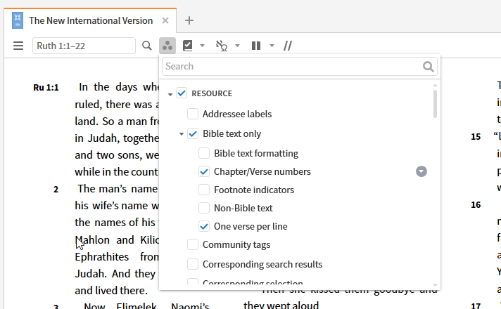 One verse, One line - Logos Community