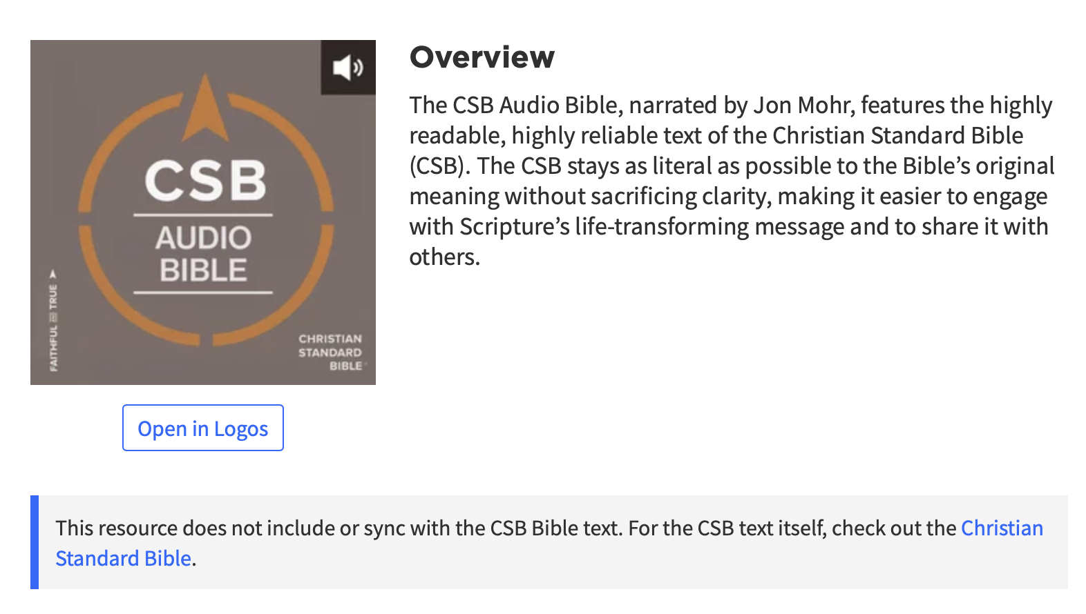 Audio Bibles - Logos Community
