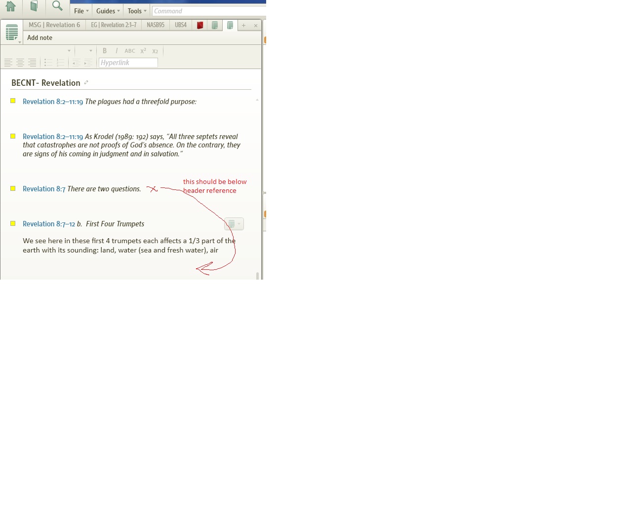 Notes functionality- 2 problems - Logos Community