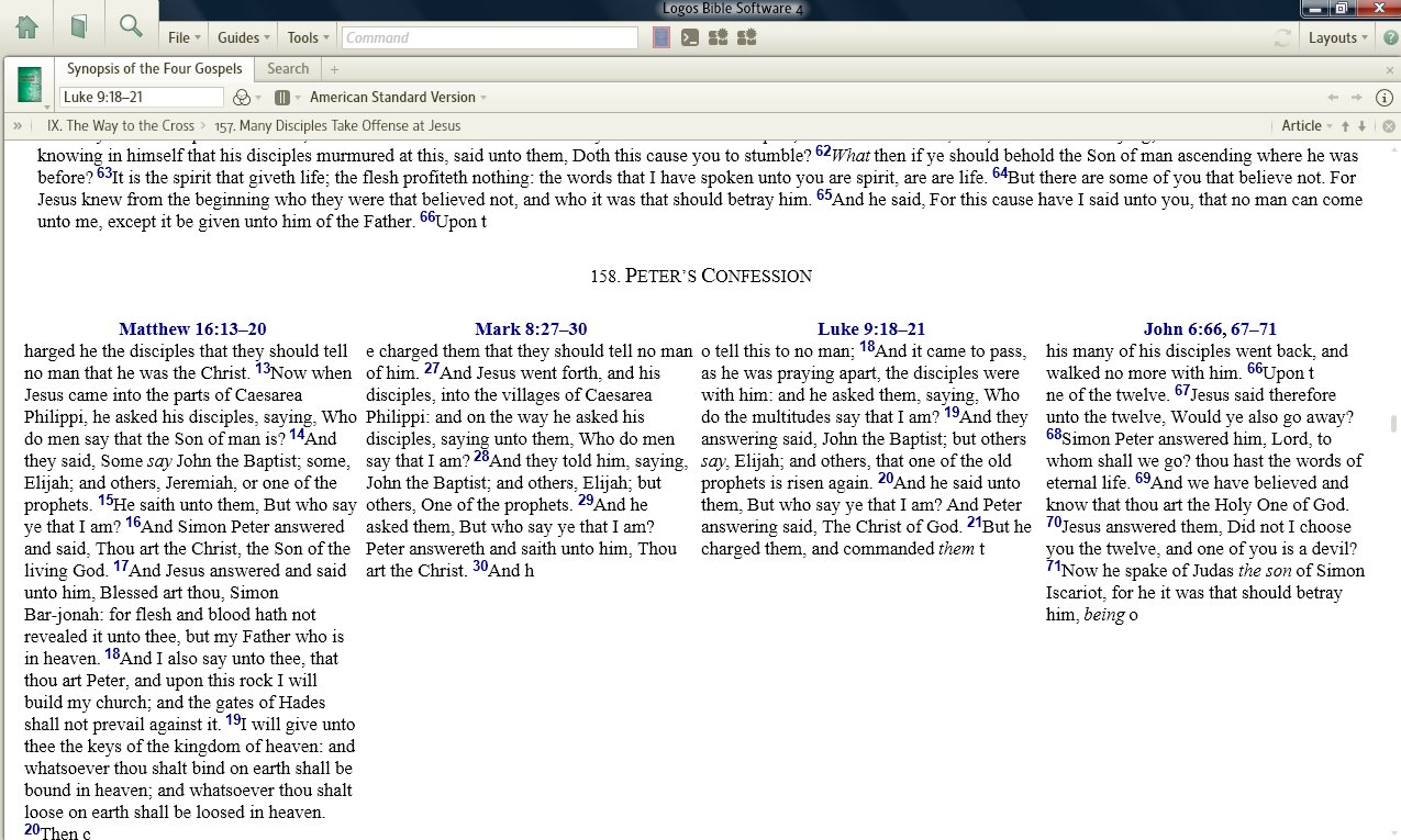 BUG: Verses display incorrectly in Bible Harmonies - Logos Community