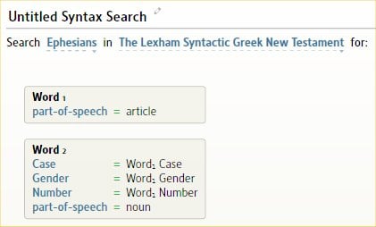 Bug: Syntax search returns results from wrong books — Logos Community