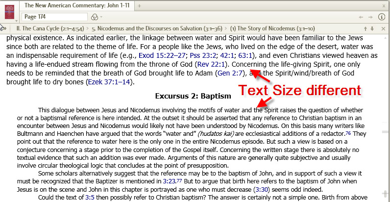 Bug? Text size different in NAC - Logos Community