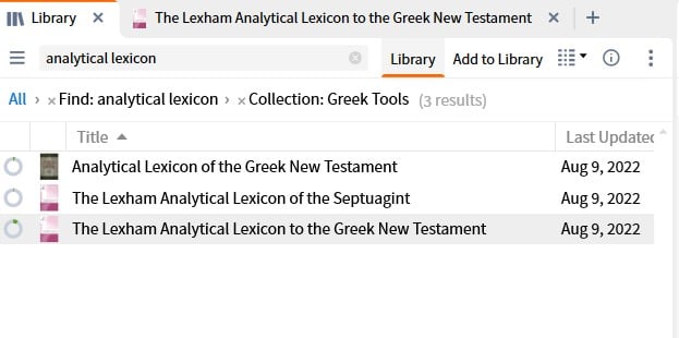 Logos Tool that completely Parses a Greek Word - is there one? - Logos ...
