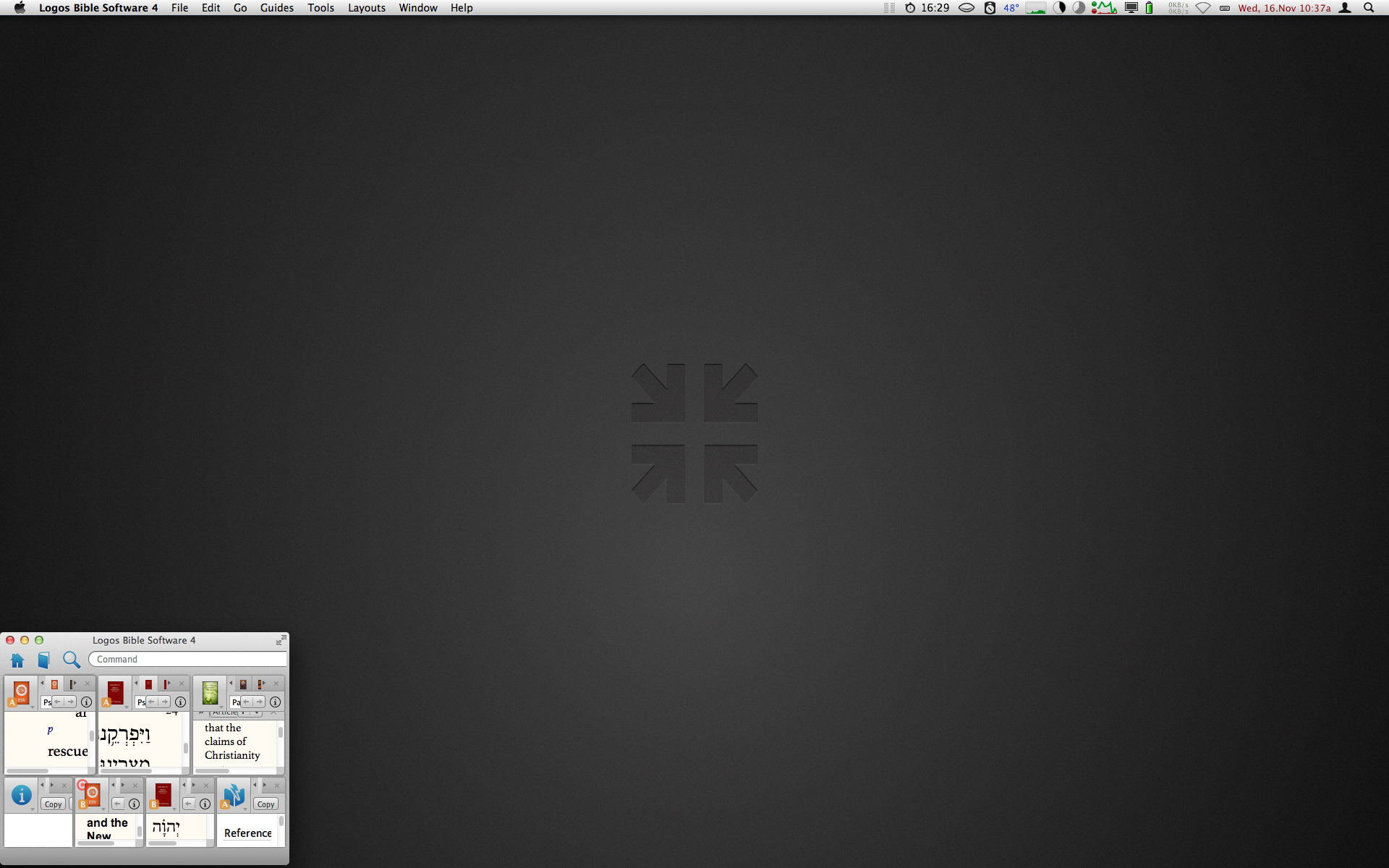 BUG: Logos *still* starts up in bottom-left corner - Logos Community