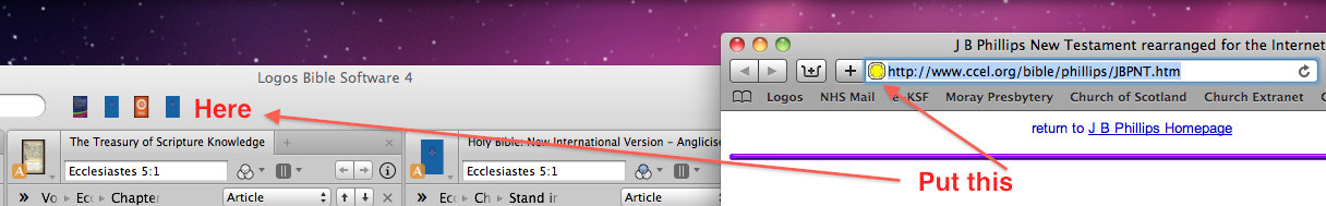 URL on Shortcut Bar? — Logos Community