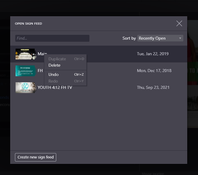 "Duplicate" a sign feed is greyed out - Logos Community