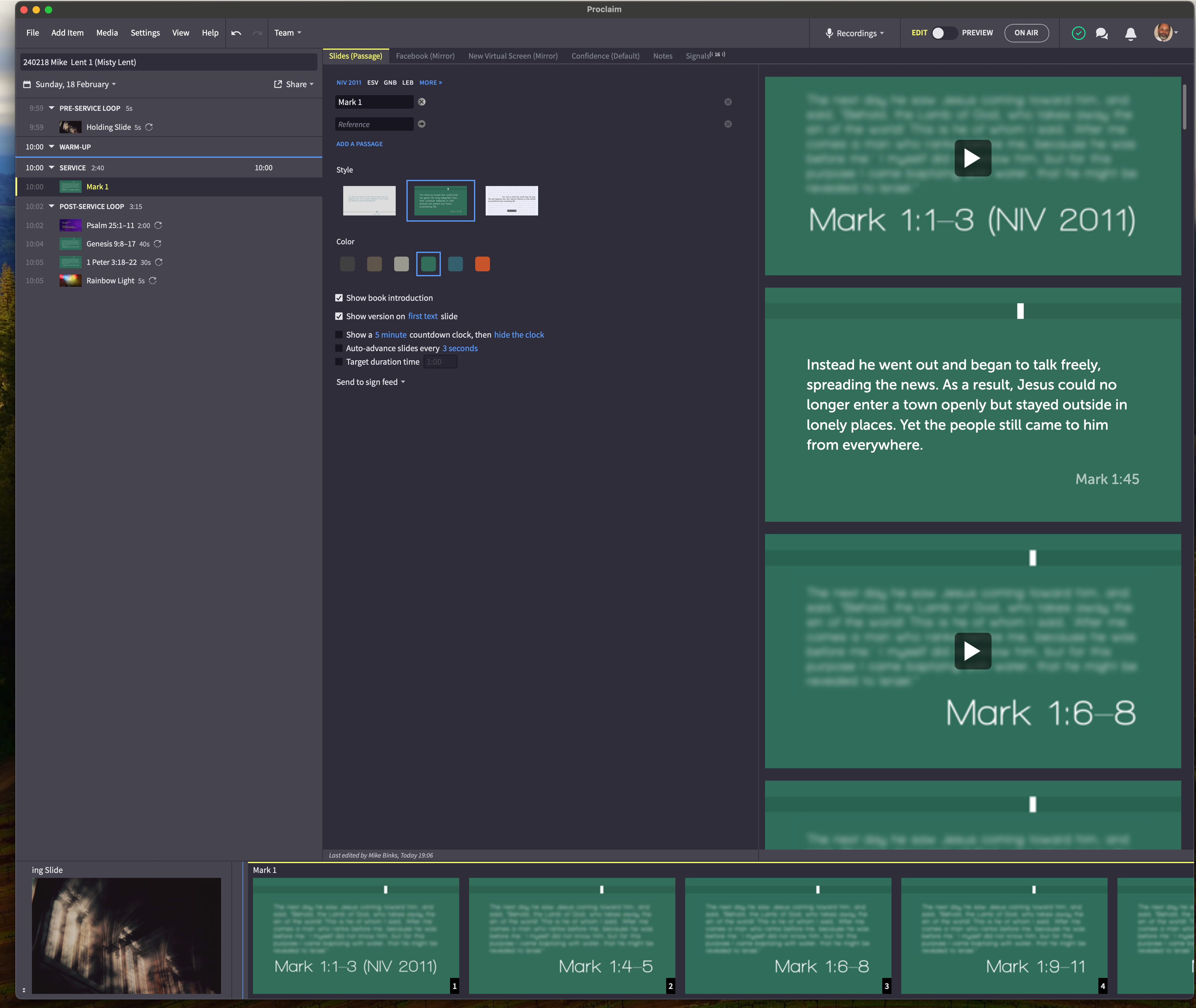 BUG Mark Chapter 1 v 4-5 in Onscreen Bible. - Logos Community