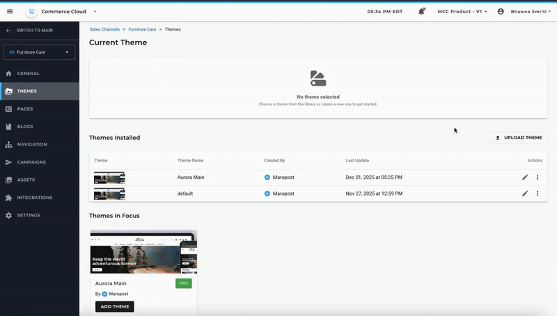 Installing and Setting Themes - Maropost Community