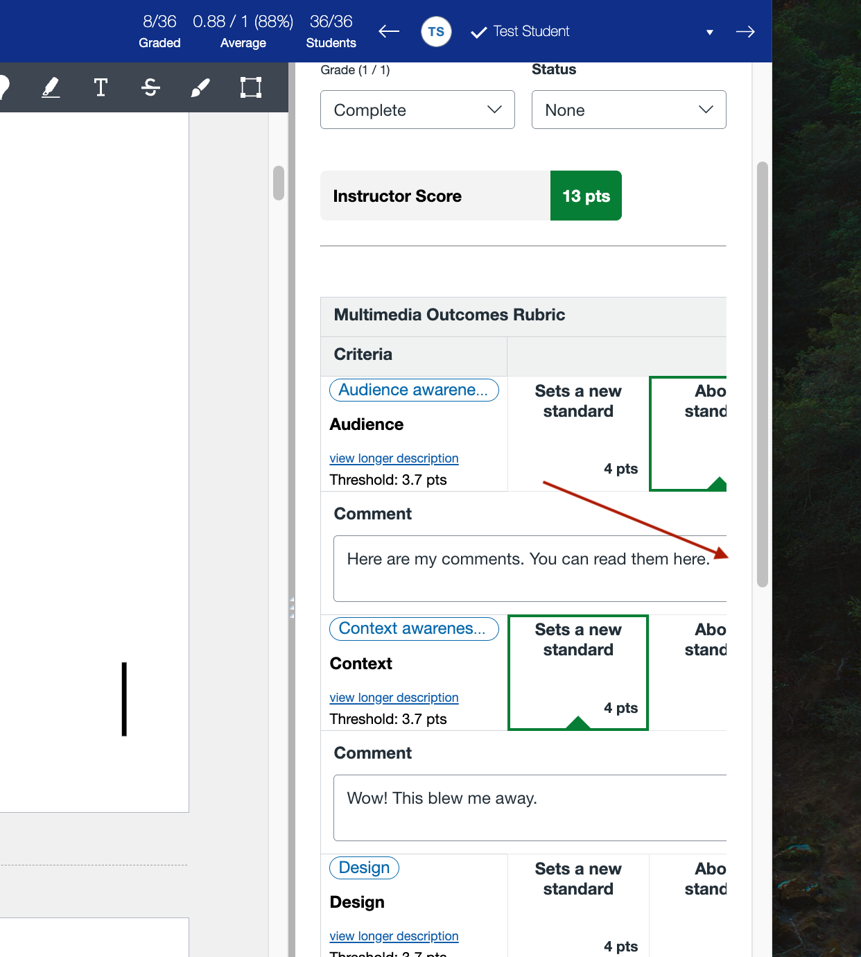 Rubric View Issues with New Speedgrader Interface - Instructure Community