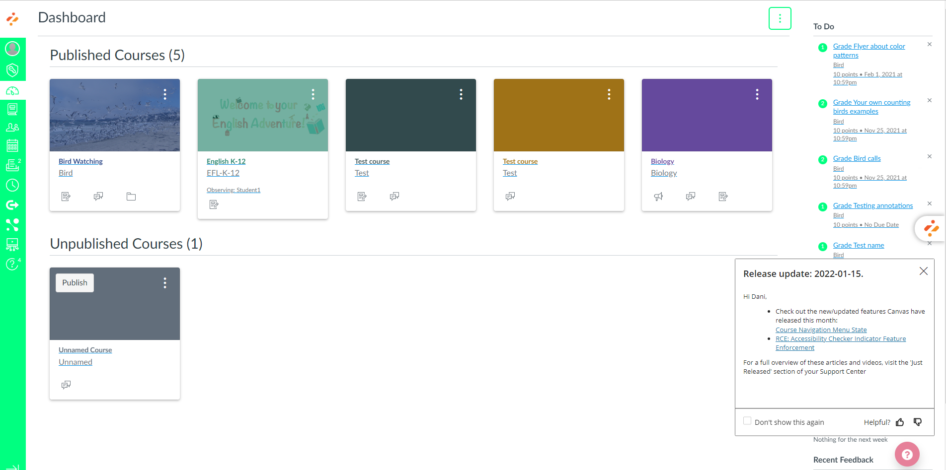 Canvas Release: January 15th 2022 Students - Instructure Community