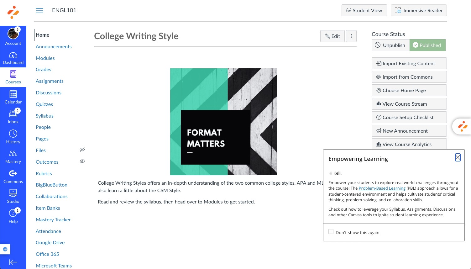 Promoting Problem-Based Learning in Canvas courses - Instructure Community