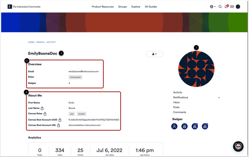 How do I view my profile page in the Instructure Community ...