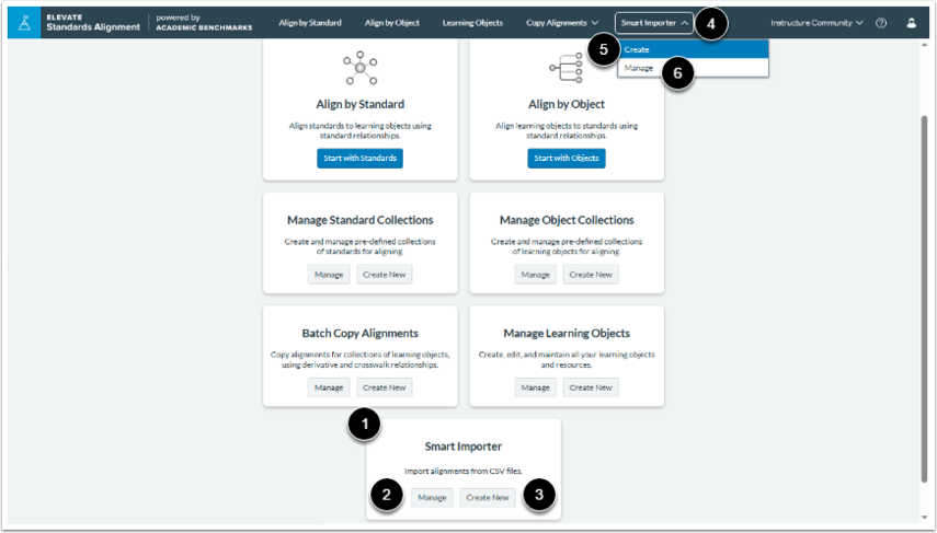 How do I use the Smart Importer in the Elevate Standards Alignment App ...