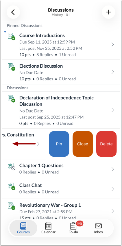 How do I view Discussions in the Teacher app on my iOS device ...
