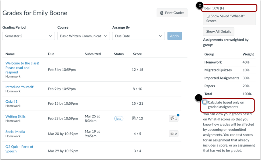 What are What-If Grades? - Instructure Community