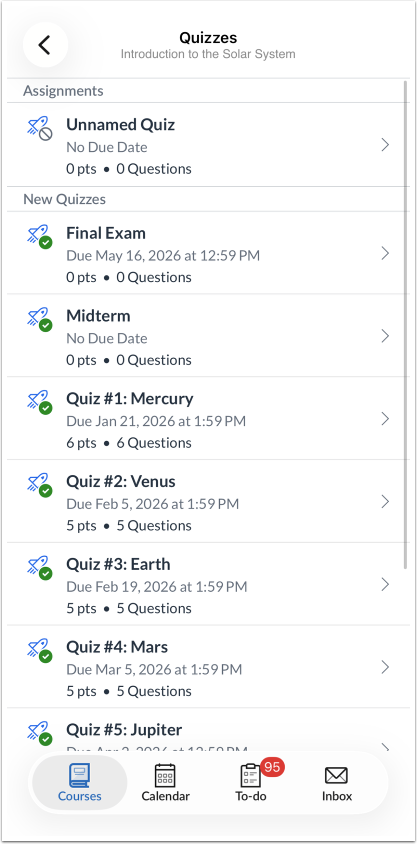 How do I view Quizzes in the Teacher app on my iOS device ...