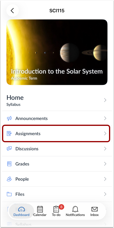 How do I upload a file as an assignment submission in the Canvas app on ...