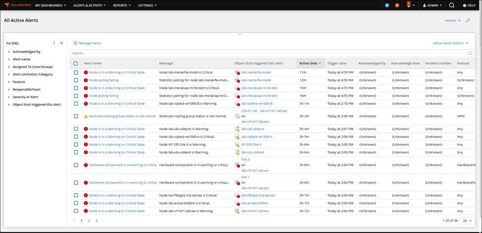 SolarWinds Observability Self-Hosted and modules — Release Candidate ...