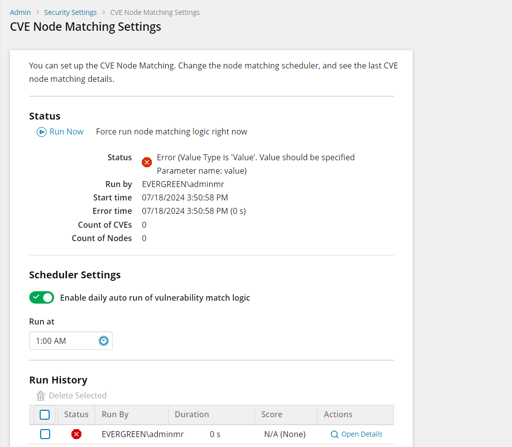 How to set up CVE Node matching - THWACK