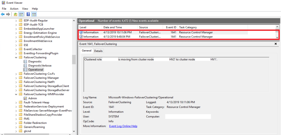 Microsoft Windows Failover Clustering Logs - THWACK