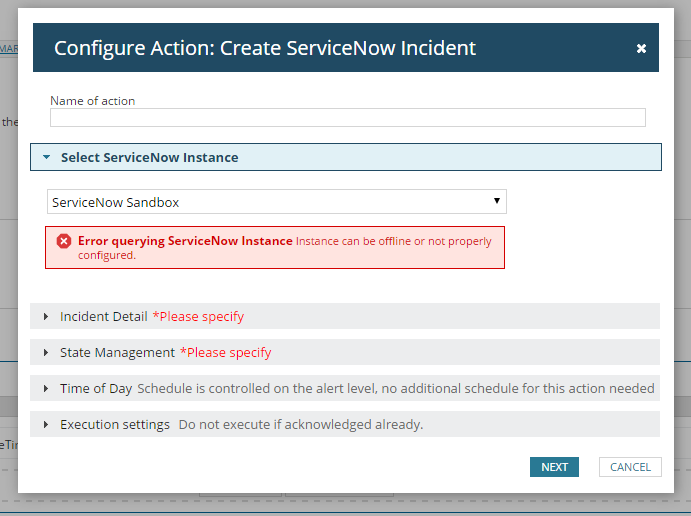 ServiceNow integration errors - THWACK