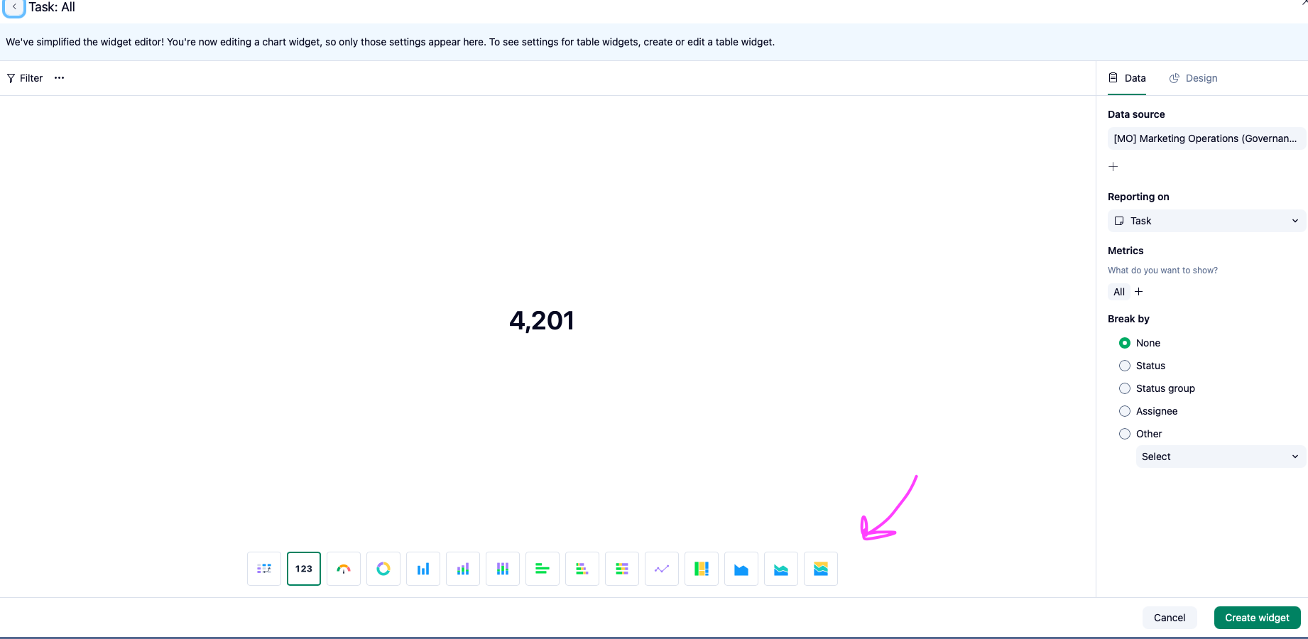 Convert Table widgets to Charts in Dashboards (and vice versa) - Wrike ...