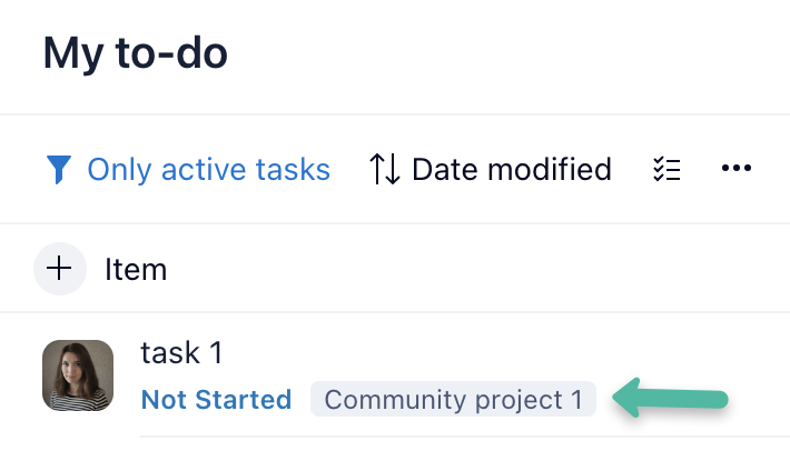 My to-do view showing projects associated with assigned tasks - Wrike ...