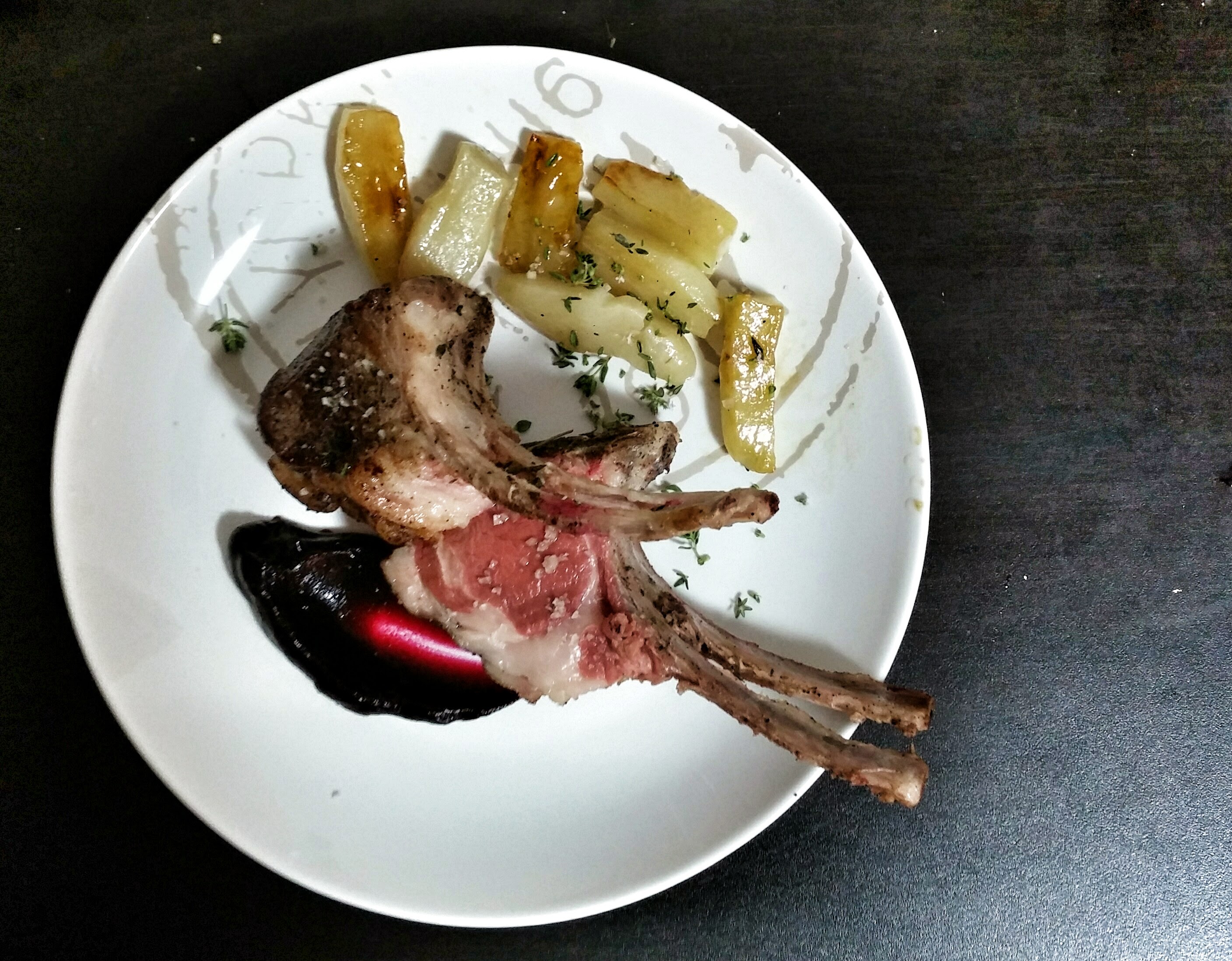 Lamb chops with sunchokes and beet fluid gel - ChefSteps Community