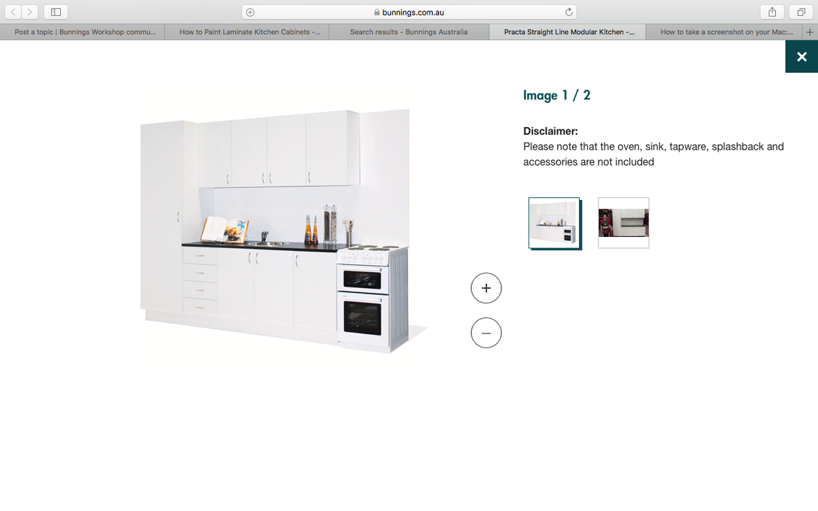 Practa Straight Line Modular kitchen dimensions wanted - Bunnings ...