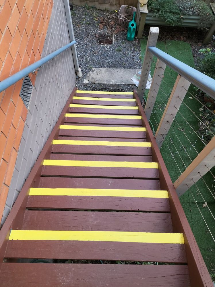 Sanded and painted safety steps - Bunnings Workshop community