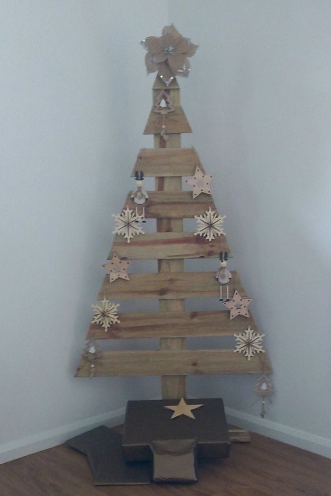 Christmas tree made from treated pine fence palings. - Bunnings ...