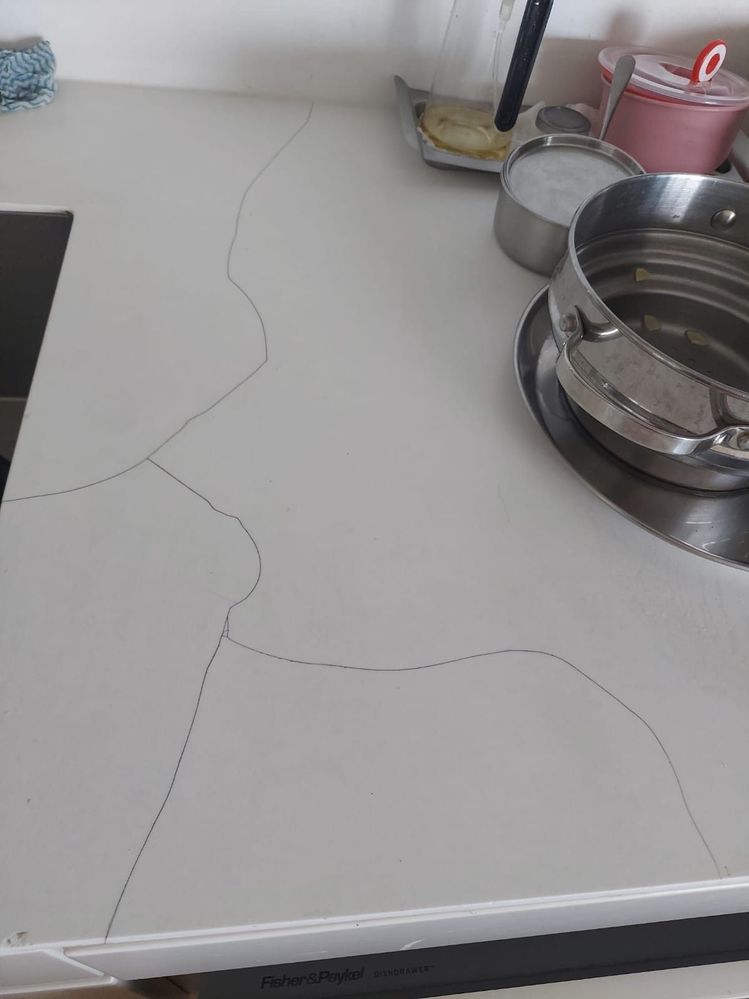 How to fix large crack on benchtop? - Bunnings Workshop community