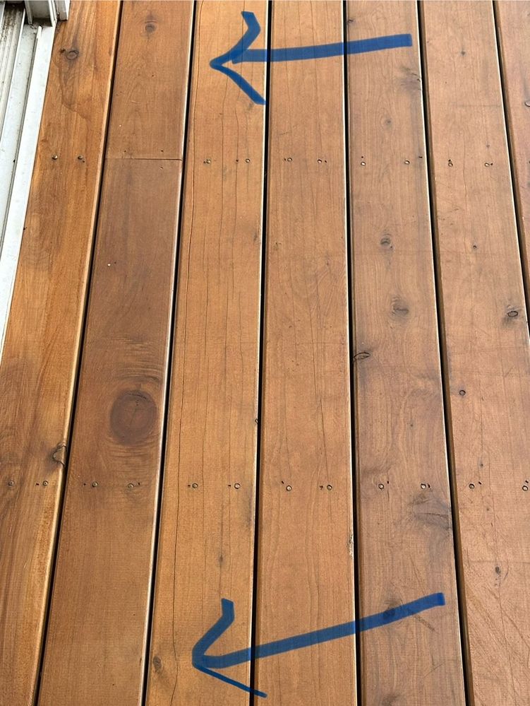 How to fix a split decking board? - Bunnings Workshop community