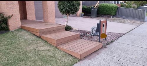 How to build frontyard tiered decking steps? - Bunnings Workshop community