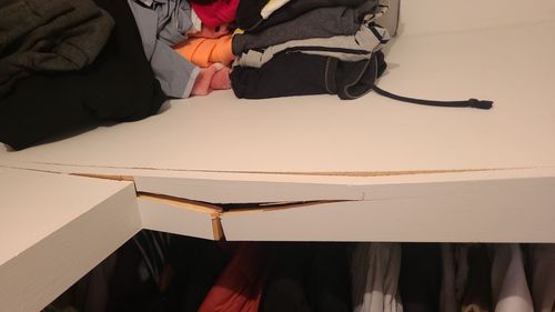 How to fix broken wooden shelf in wardrobe? - Bunnings Workshop community