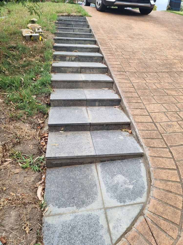 Steps alongside sloping driveway - Bunnings Workshop community