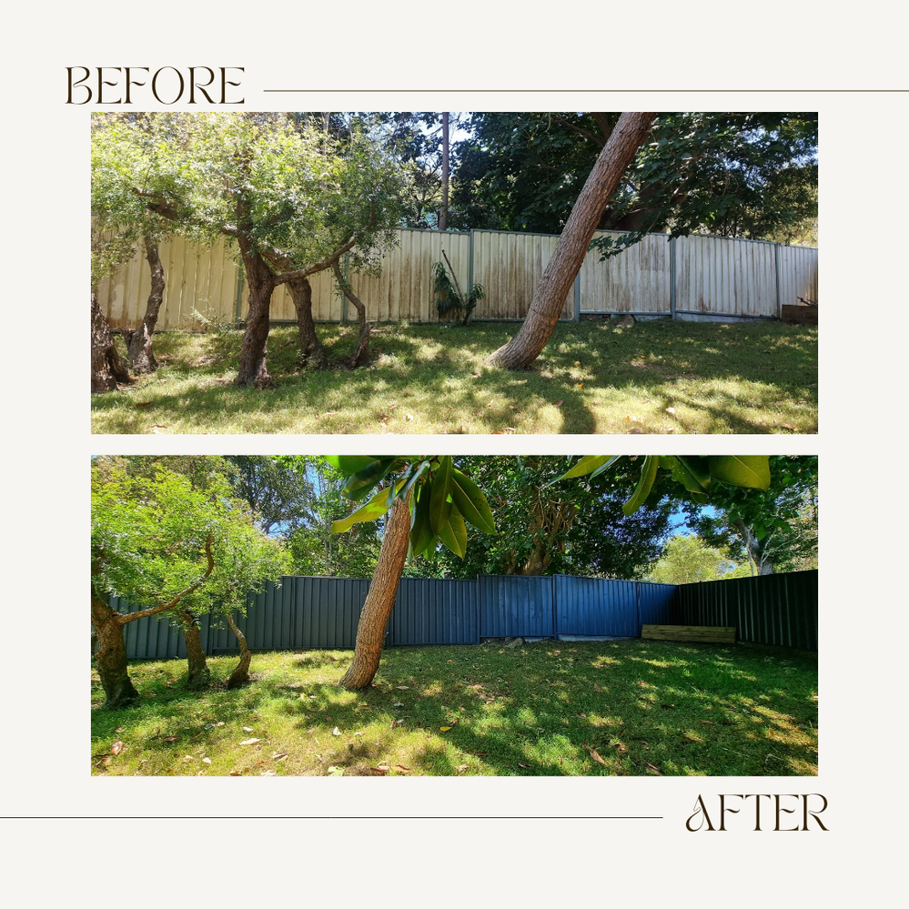 Spray painted Colorbond fence - Bunnings Workshop community