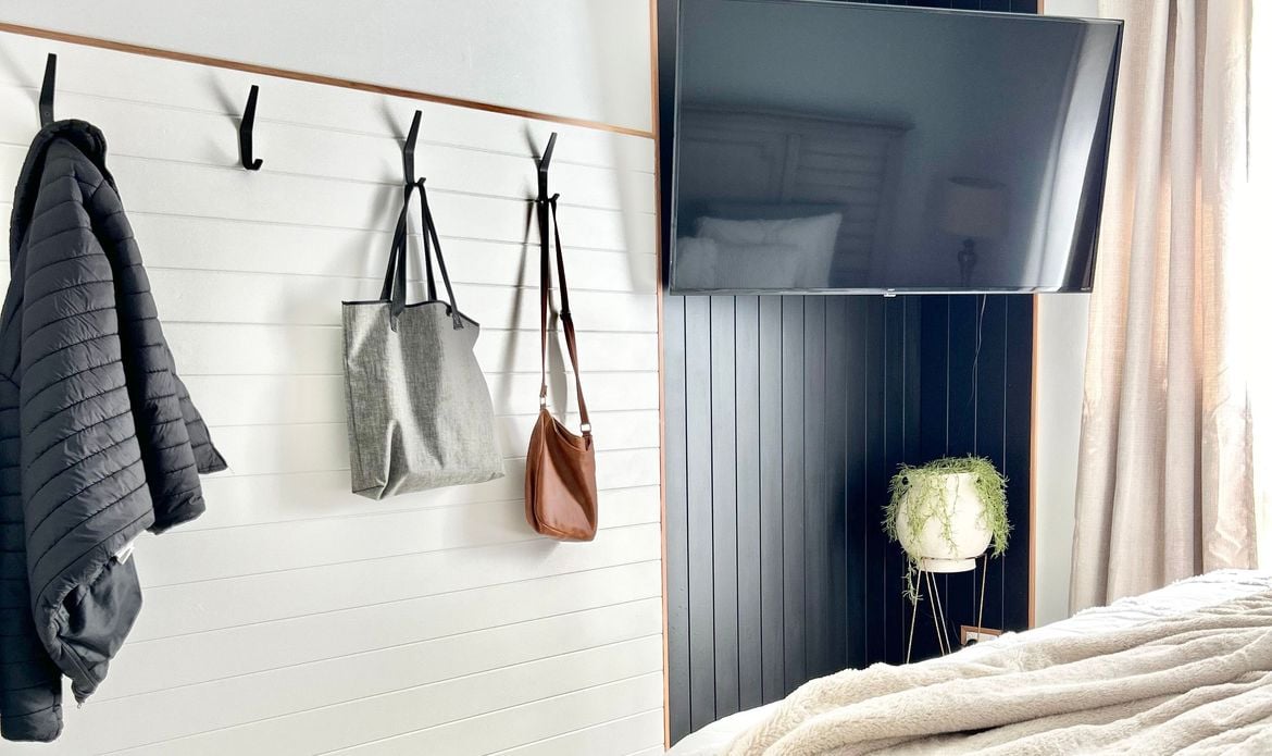 Bedroom feature wall using Easycraft VJ panels - Bunnings Workshop ...
