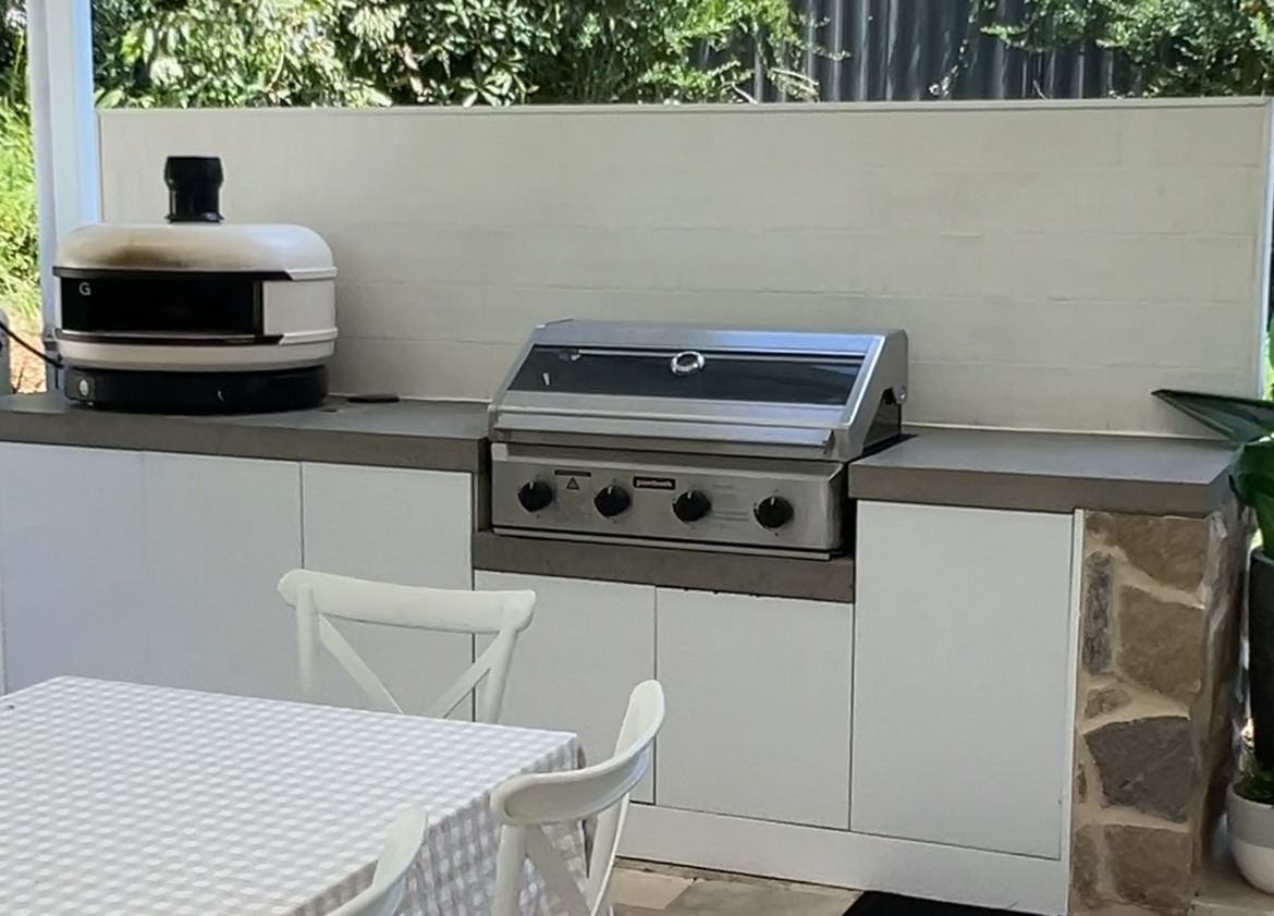Outdoor kitchen with concrete benchtop - Bunnings Workshop community