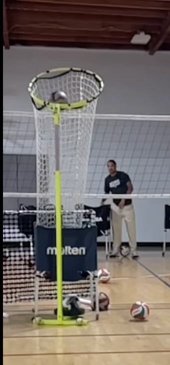 What materials would be needed to replicate this volleyball target hoop ...
