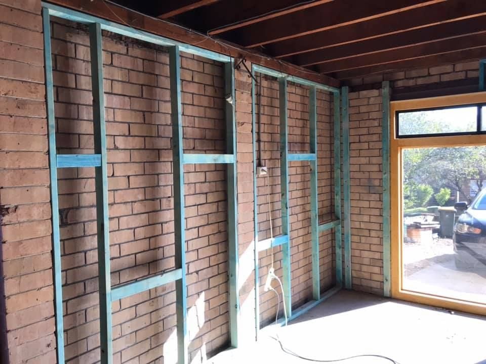 Garage lining for stud walls stage 1 - Bunnings Workshop community