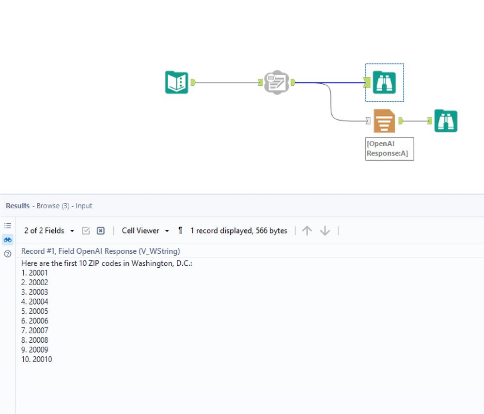 Formatting Responses from OpenAI - Alteryx