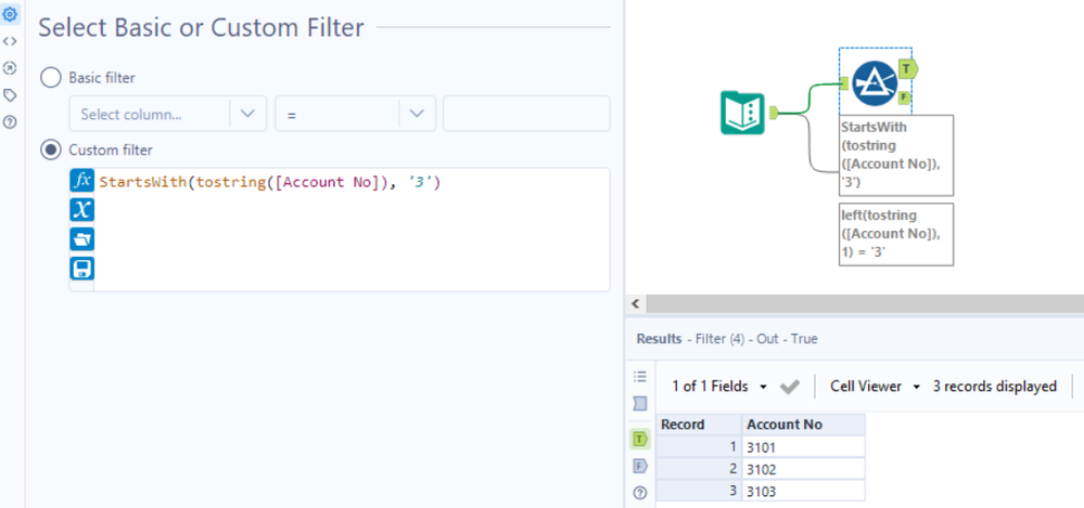 How can I filter the word that start with certain number or alphabet ...