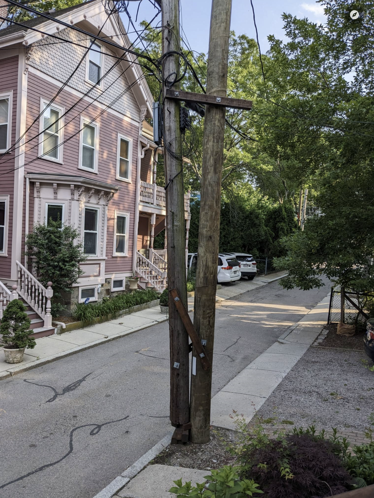 Utility pole replacement unfinished ("double pole") for more than a ...