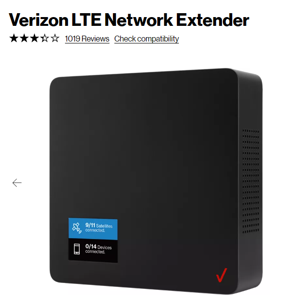 Network Extenders no longer appear under My Devices - Verizon