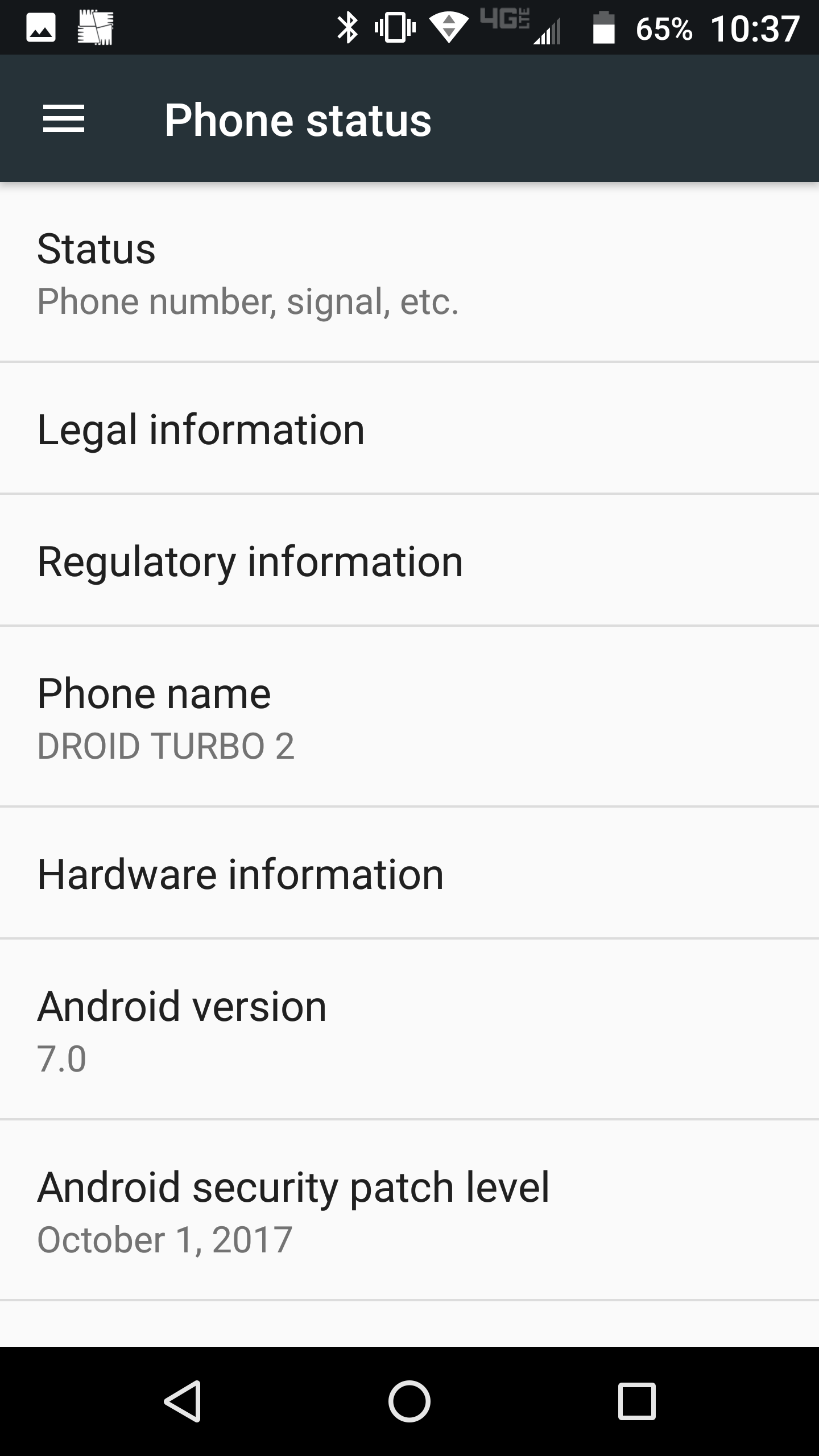 Droid Turbo 2 - Bluetooth "Disabled" - verizon